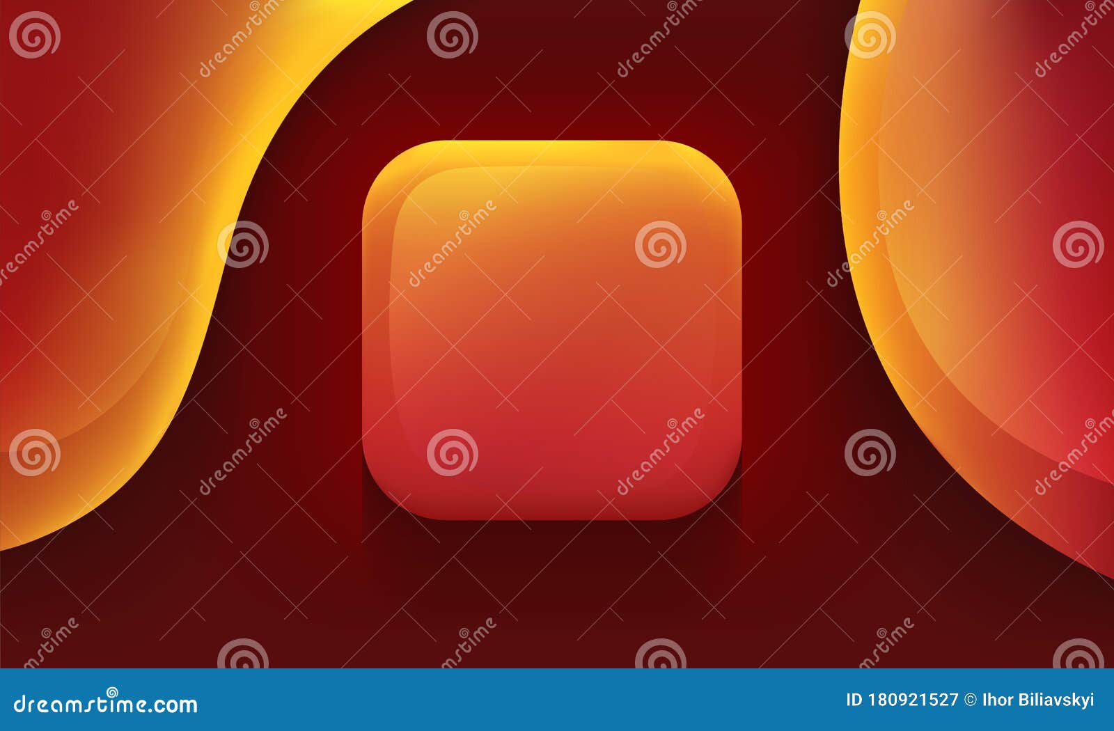App Icon. Empty. Square Shape. Mobile UX/UI. Orange Color with Gradient ...