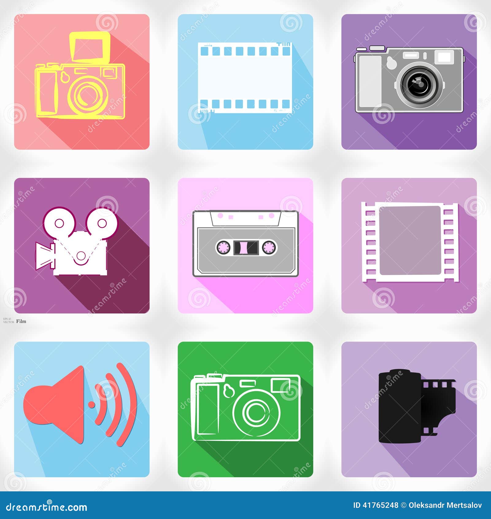 App Icon Media Set Vector Illustration Stock Vector - Illustration of ...