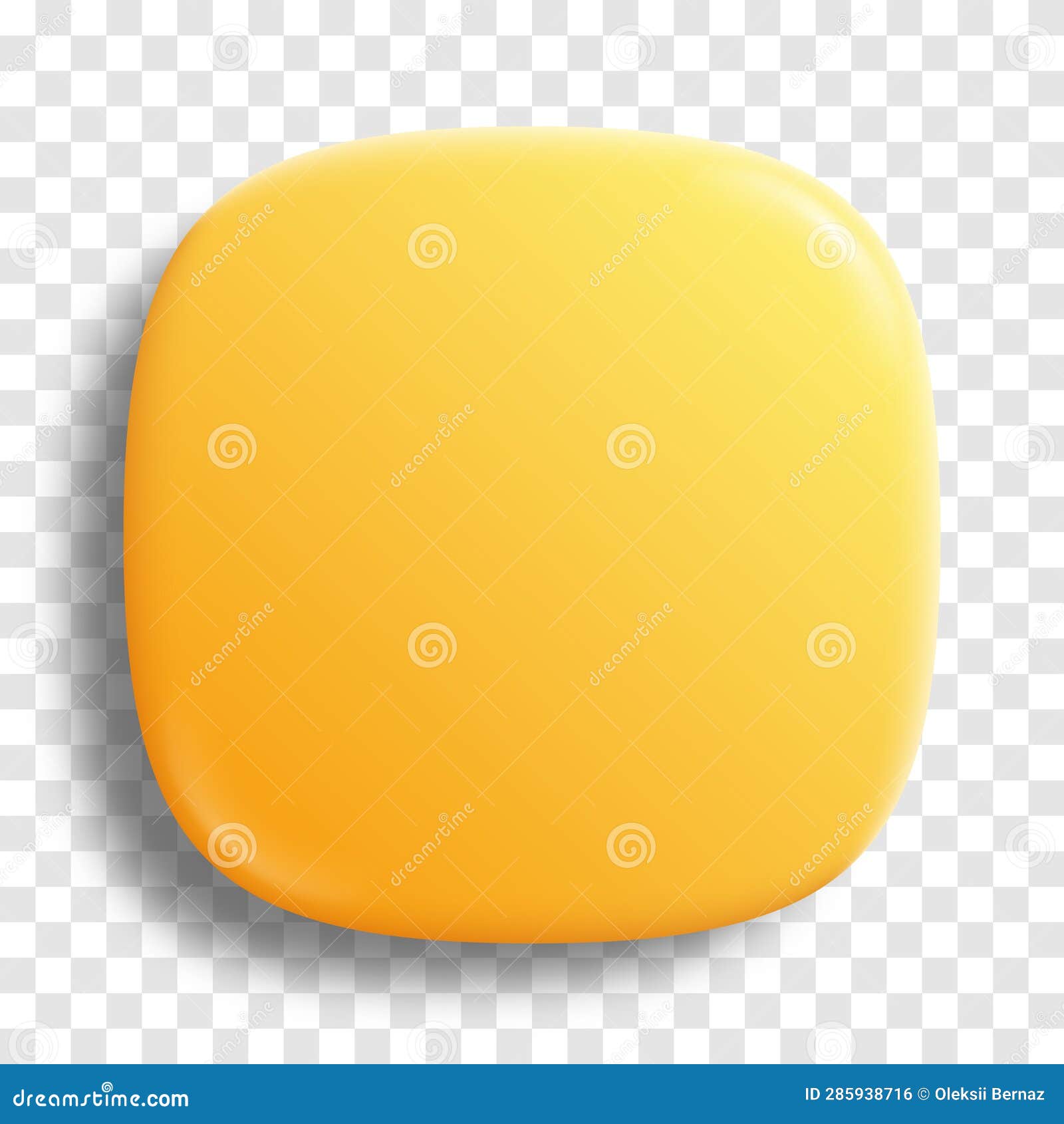 App Icon Superellipse, Glossy Pastel Vector On Transparent Background. 3D Squircle Button With ...