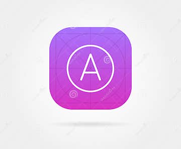 App Icon Template with Guidelines. Vector Stock Vector - Illustration ...