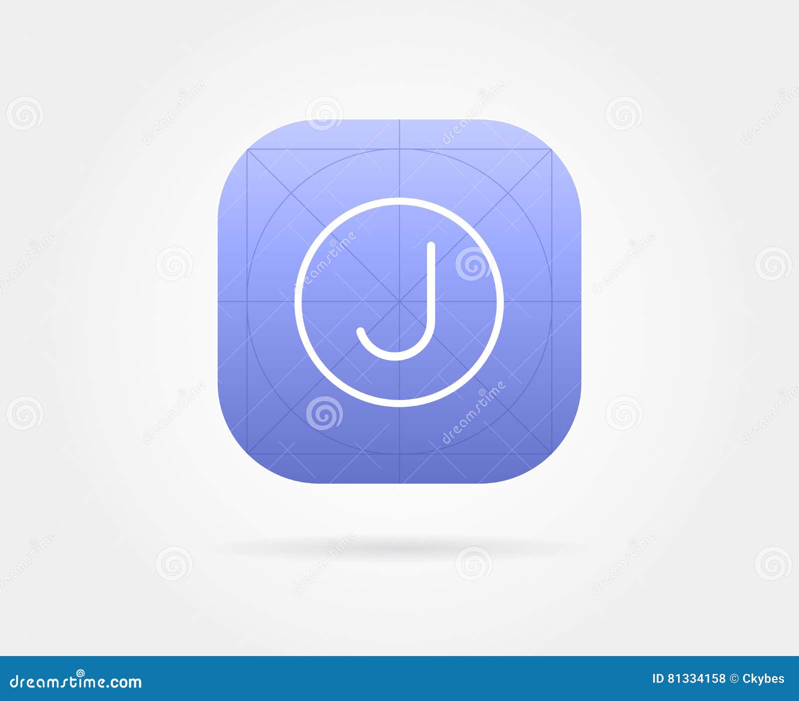 App Icon Template with Guidelines. Vector Fresh Colour Stock Vector ...