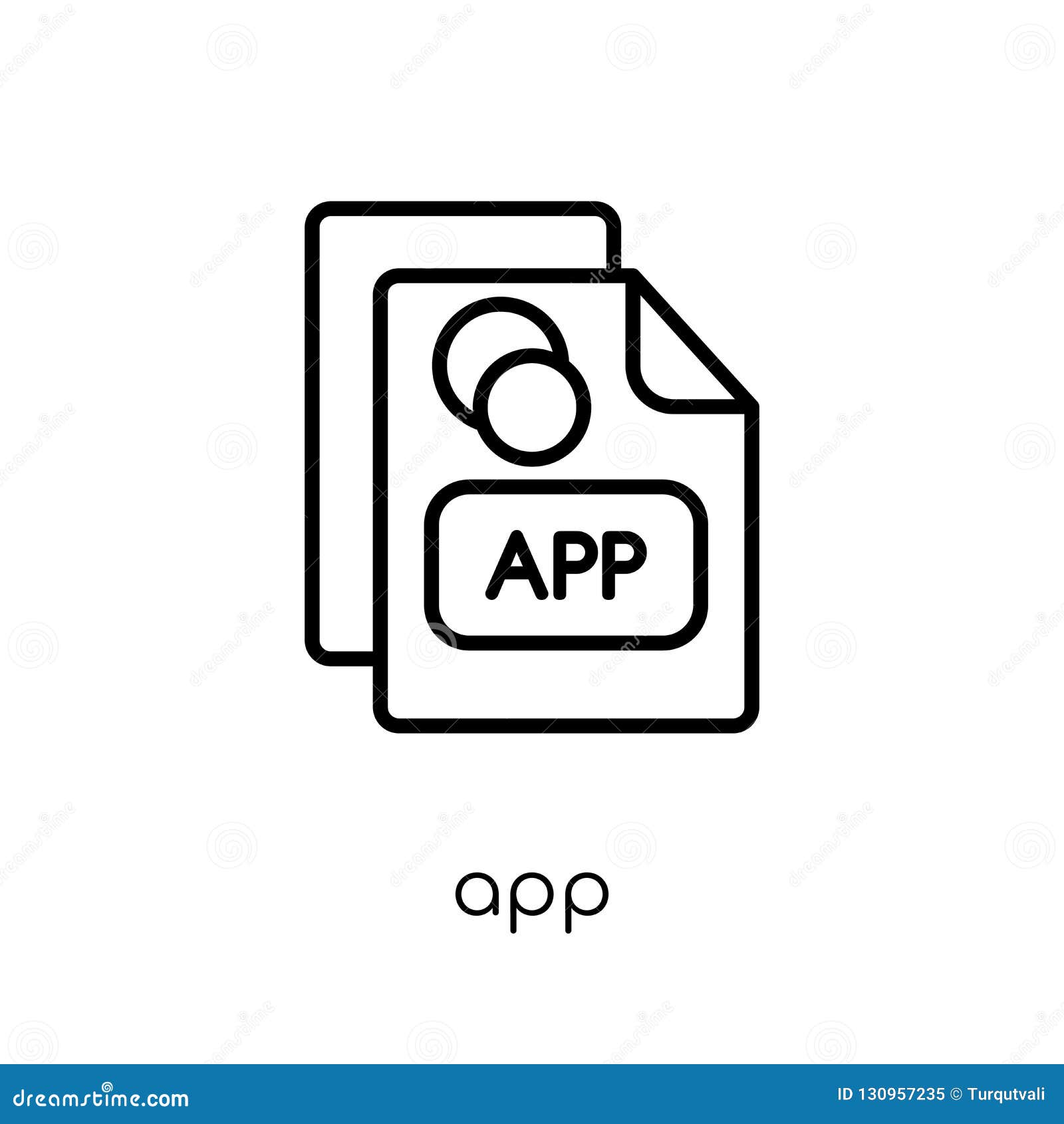 App Icon. Trendy Modern Flat Linear Vector App Icon on White Background ...