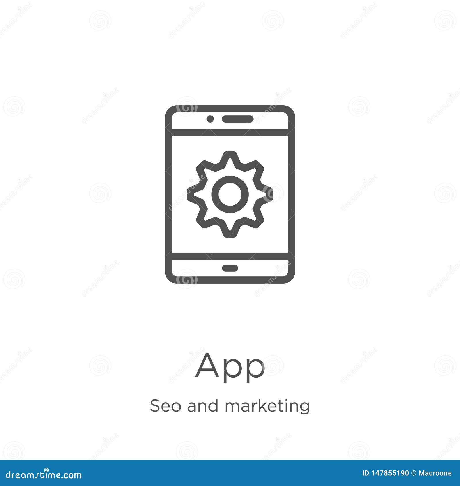 App Icon Vector from Seo and Marketing Collection. Thin Line App ...