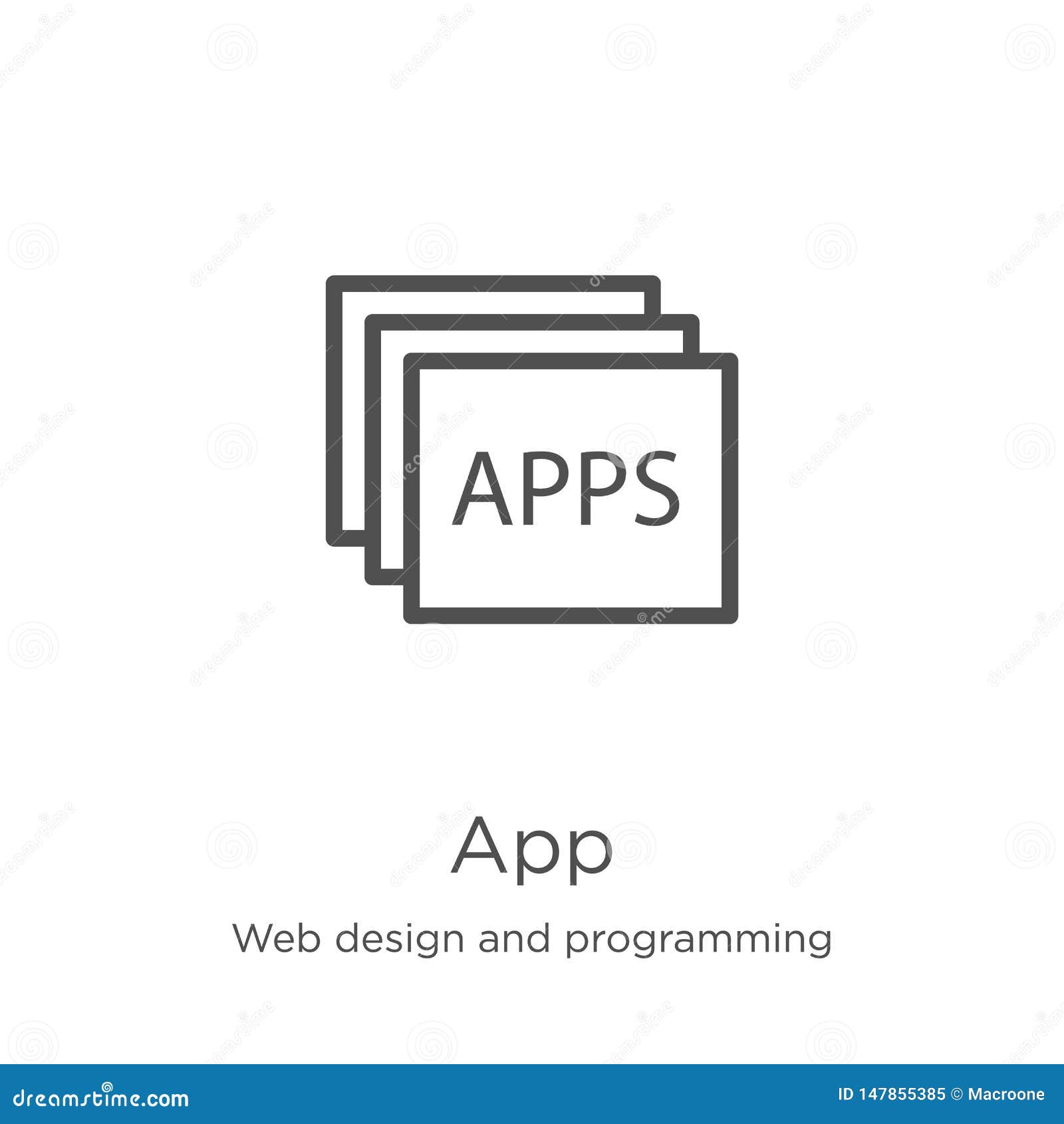 App Icon Vector from Web Design and Programming Collection. Thin Line ...