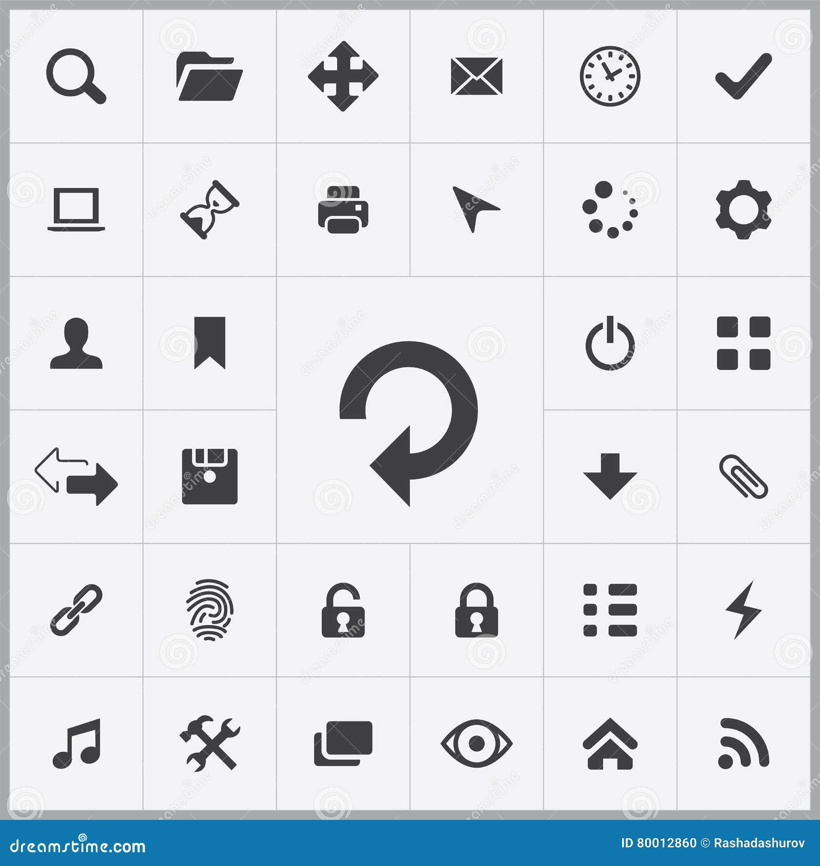 App icons universal set stock vector. Illustration of tablet - 80012860