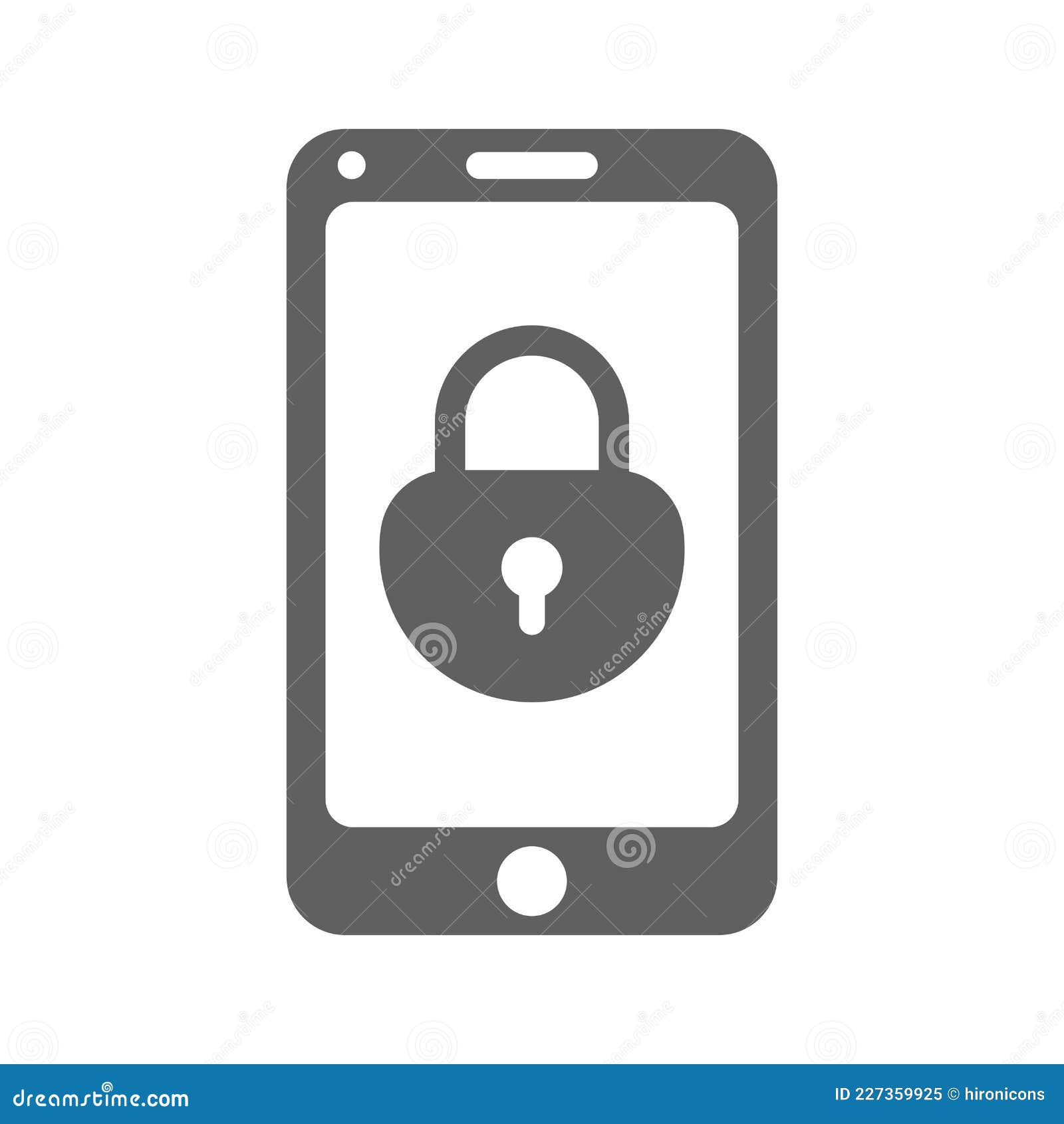 App, Lock Icon. Gray Vector Graphics Stock Vector - Illustration of ...