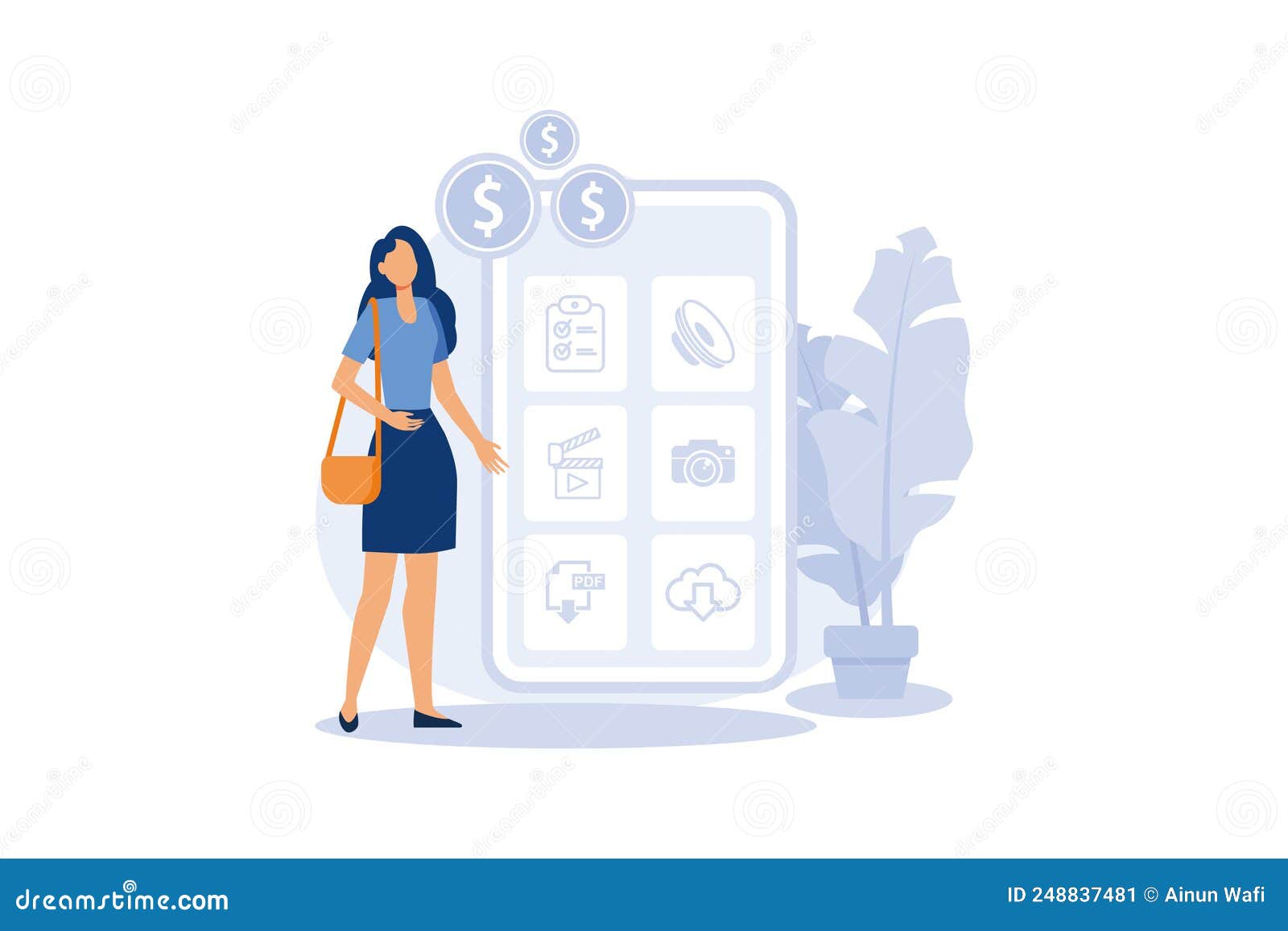 App Monetization Abstract Concept Vector Illustration. Stock Vector ...