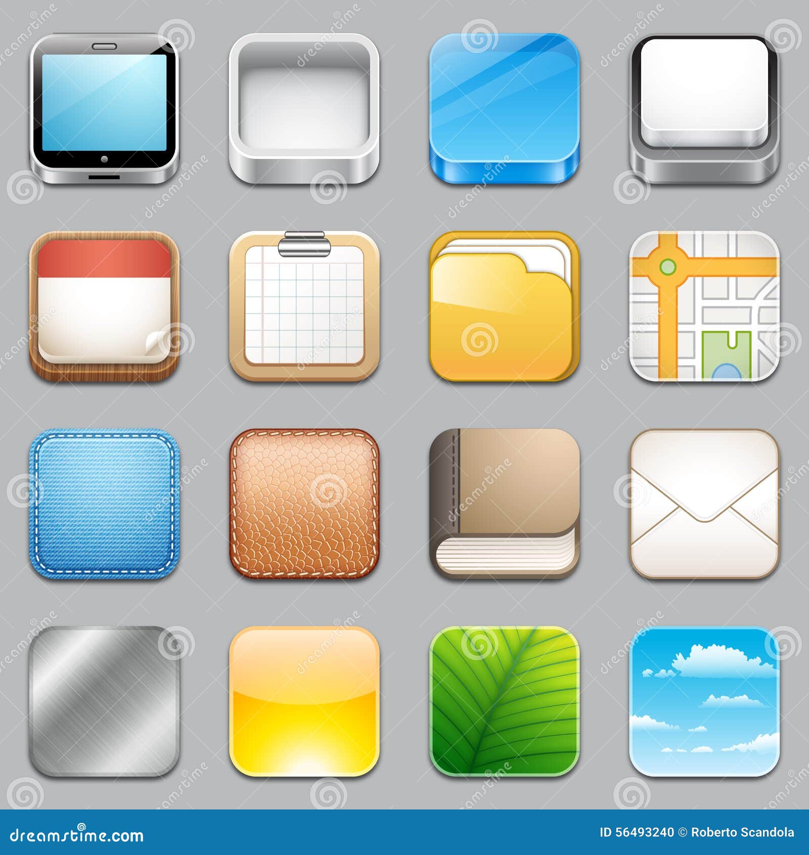 App Pictogrammenmalplaatjes 2 Vector Illustratie - Illustration of boek ...