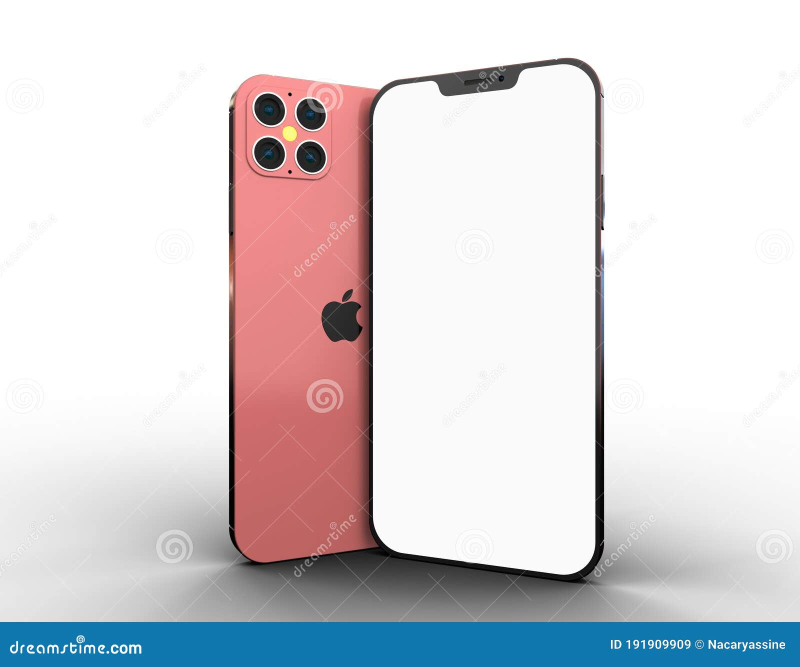 App Presentation Mockup, Iphone 12 Pro, 3D Rendering Editorial Stock ...