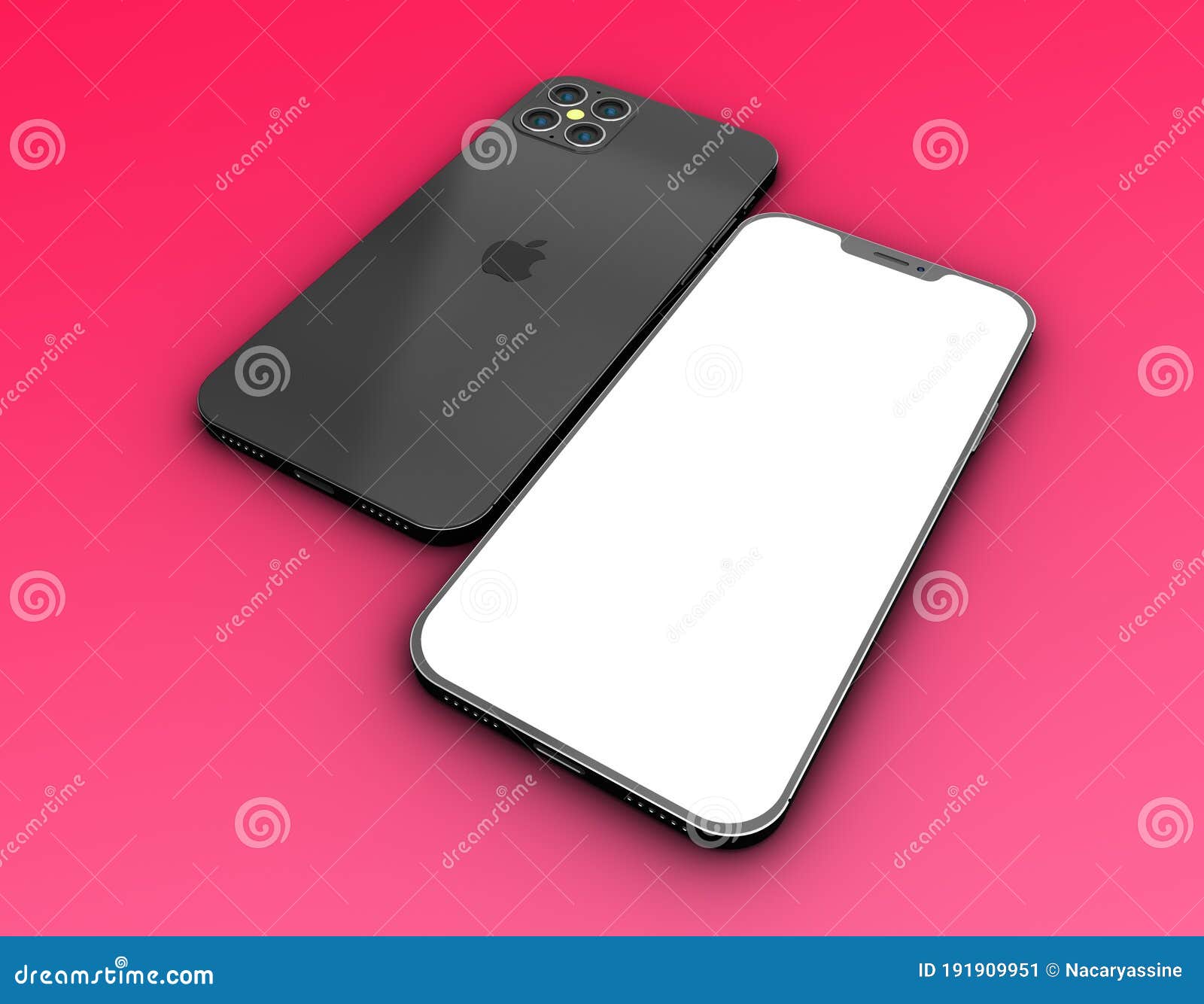 App Presentation Mockup, Iphone 12 Pro, 3D Rendering Editorial Photo ...