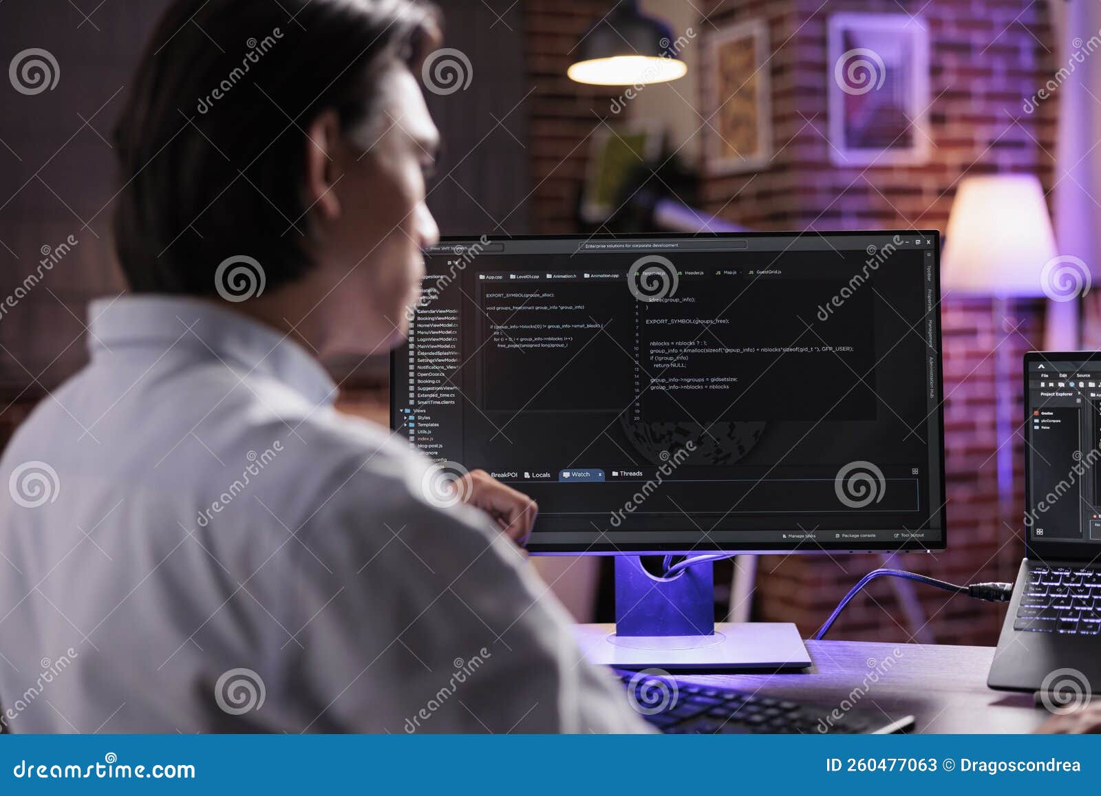 App Programmer Using Binary Code Stock Image Image Of Coding System 260477063 4185