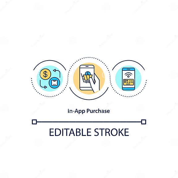 In-app Purchase Concept Icon Stock Vector - Illustration of application ...