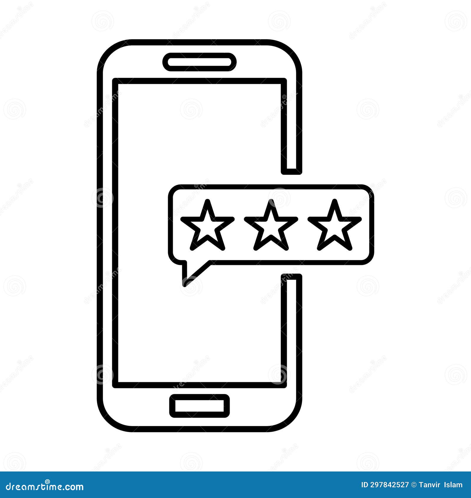 App Rating Icon in Outline Style Stock Illustration - Illustration of ...