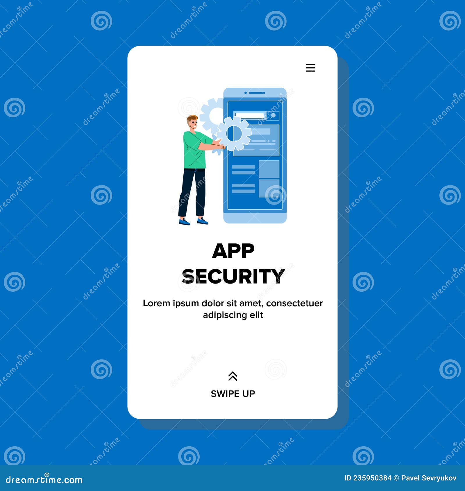 App Security Protect Personal Information Vector Stock Vector ...