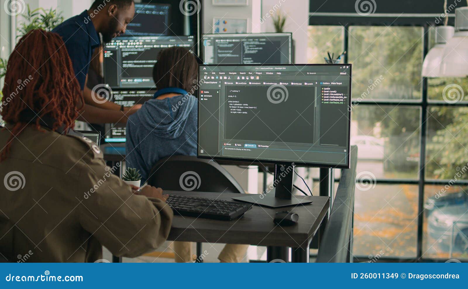 App Software Developer Typing Machine Learning App Code On Computer Stock Image Image Of