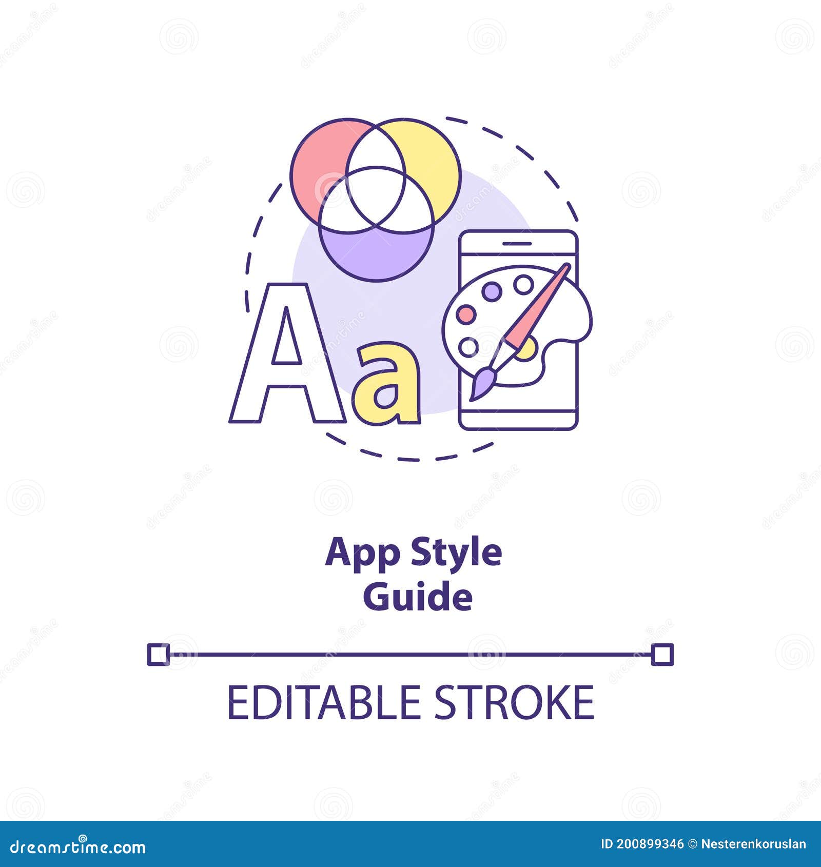 App Style Guide Concept Icon Stock Vector - Illustration of complex ...