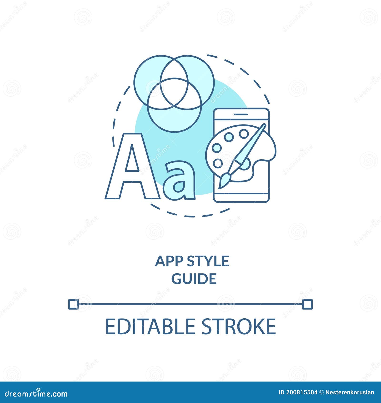 App Style Guide Concept Icon Stock Vector - Illustration of interface ...
