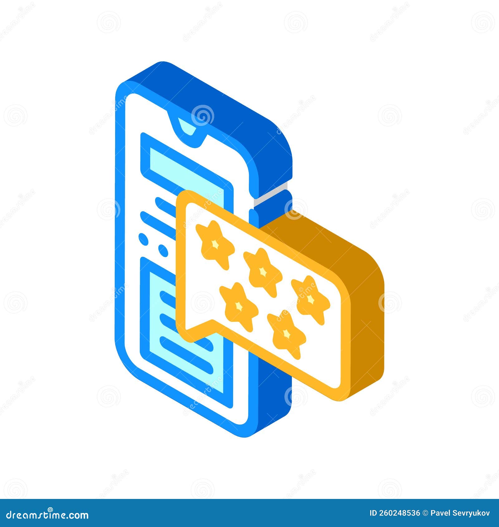 App Testimonial Testimonial Isometric Icon Vector Illustration Stock ...