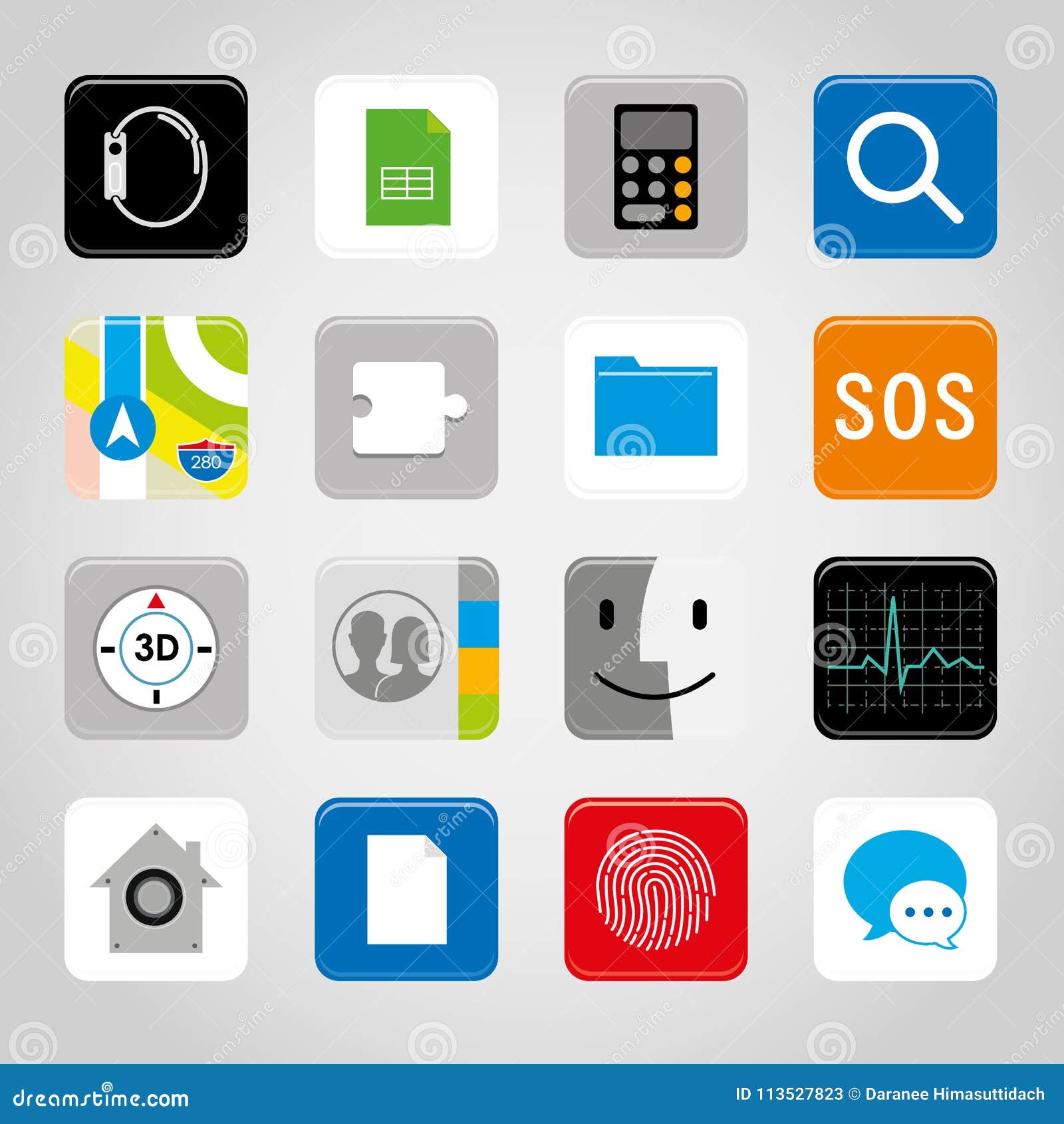 App Touchscreen Smart Phone Mobile Application Button Icon Symbol ...