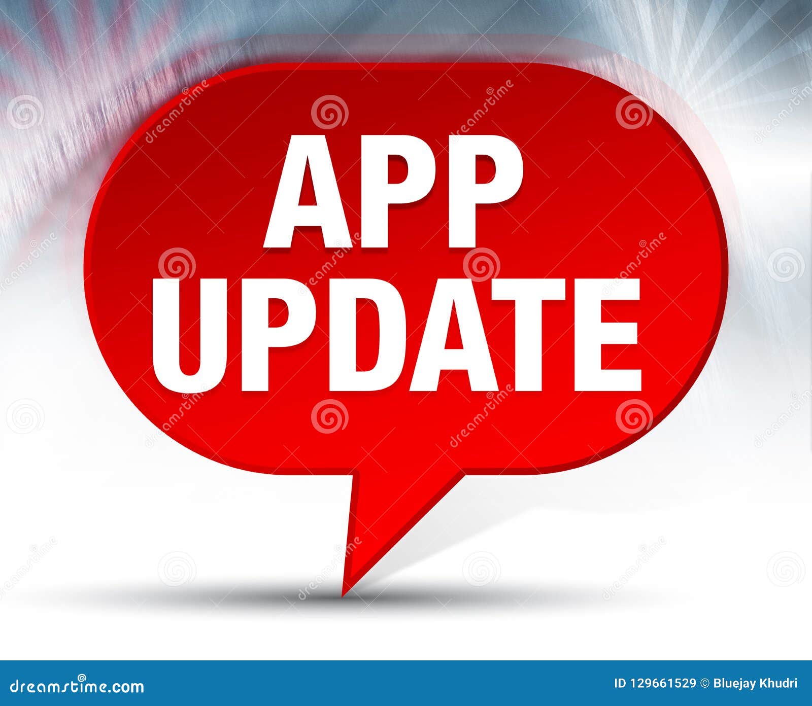 App Update Red Bubble Background Stock Illustration - Illustration of ...