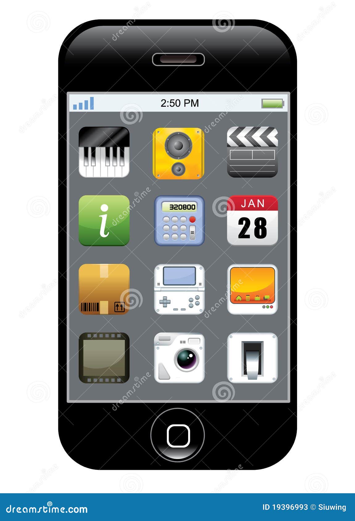 App Van De Telefoon Pictogram Vector Illustratie - Illustration of ...