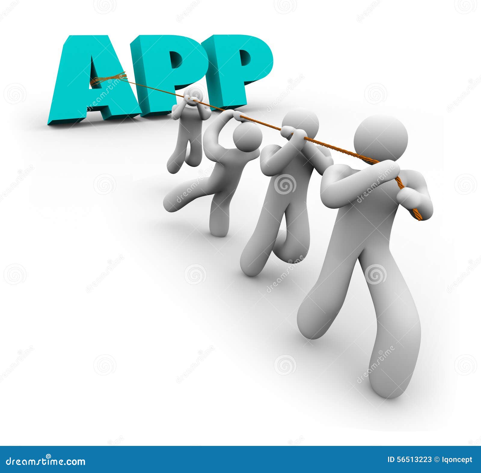 App Word Working Together Application Programmer Developer Team Stock ...