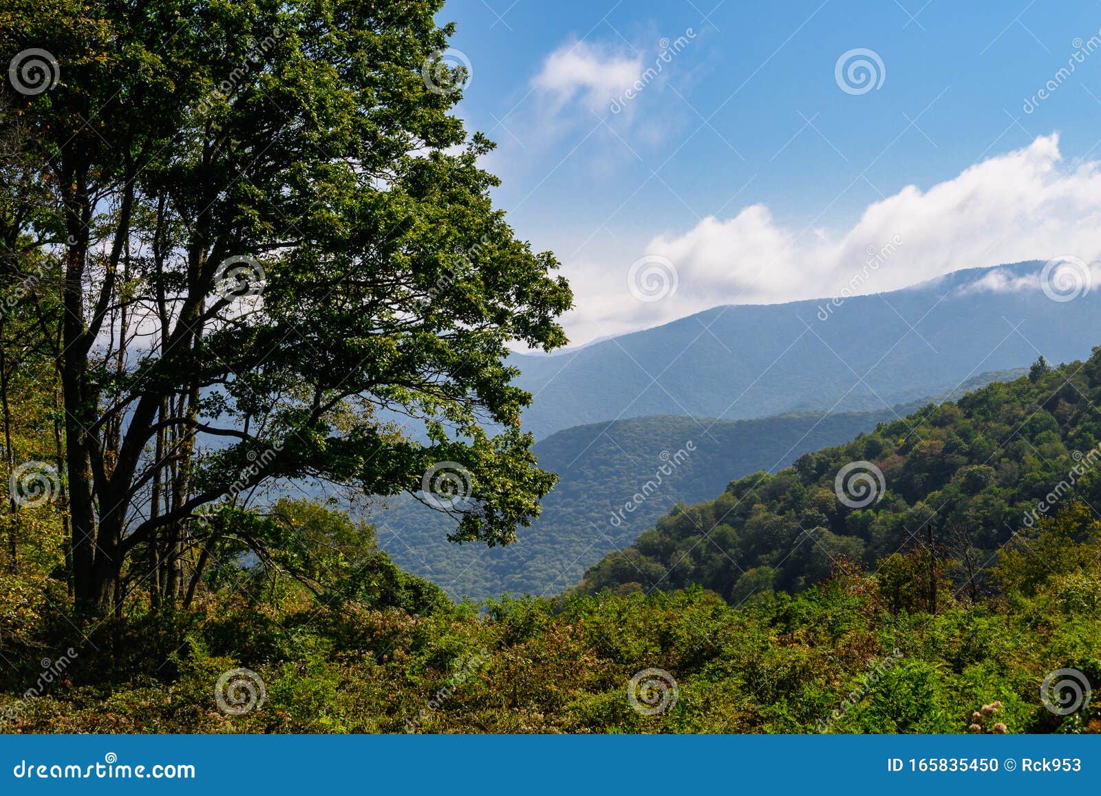 Appalachian Mountain View Along the Blue Ridge Parkway Stock Photo ...