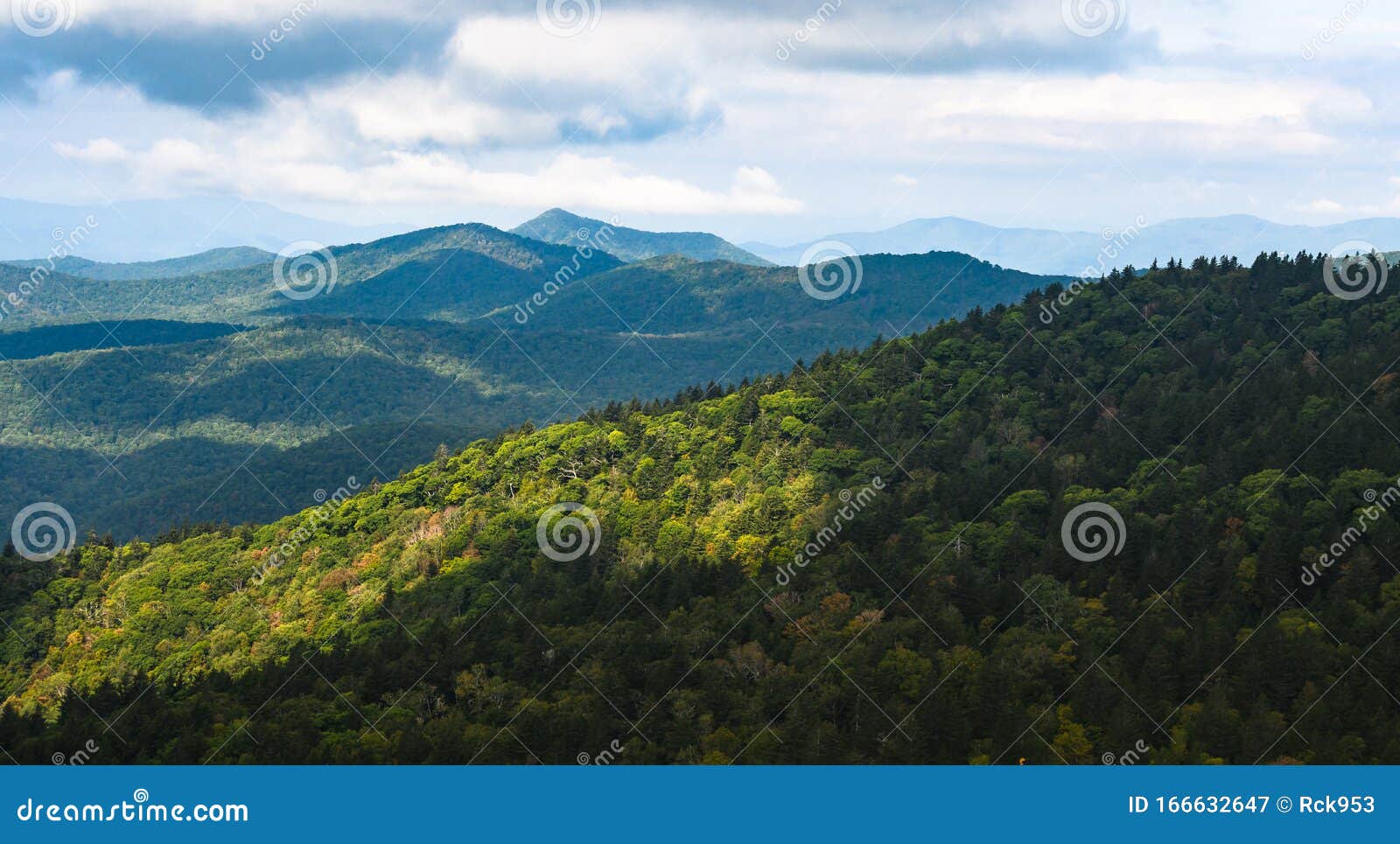Appalachian Mountain View Along the Blue Ridge Parkway Stock Image ...