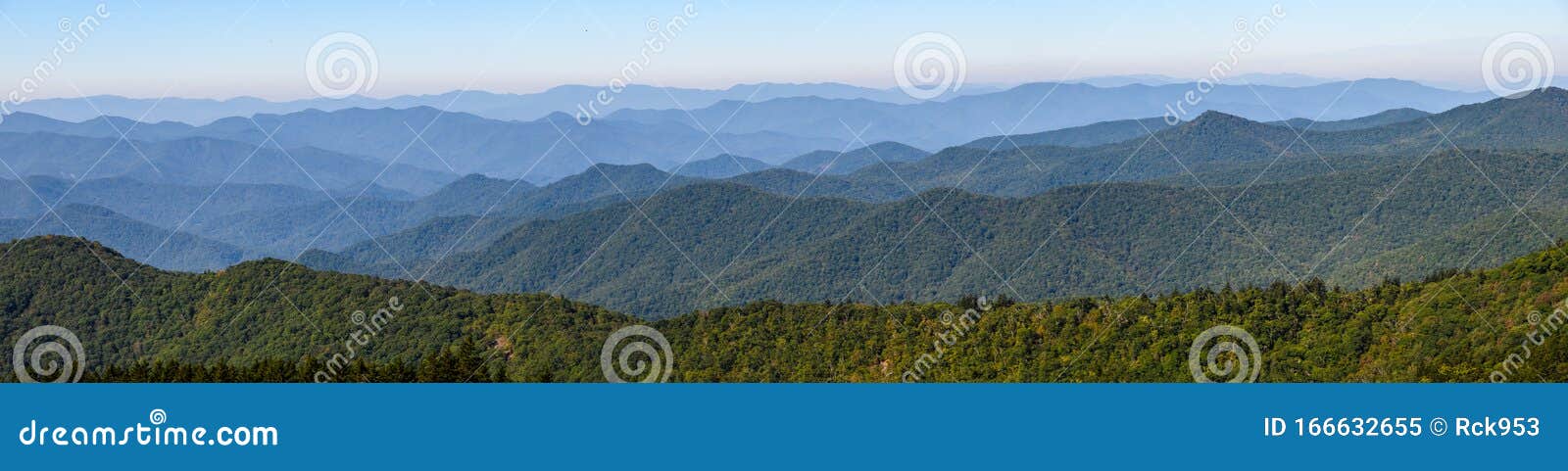Appalachian Mountain View Along the Blue Ridge Parkway Stock Image ...