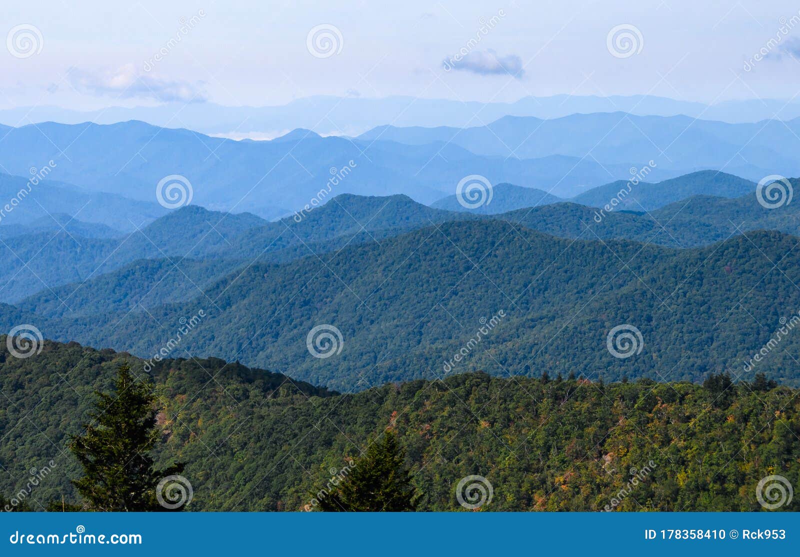 Appalachian Mountain View Along the Blue Ridge Parkway Stock Photo ...