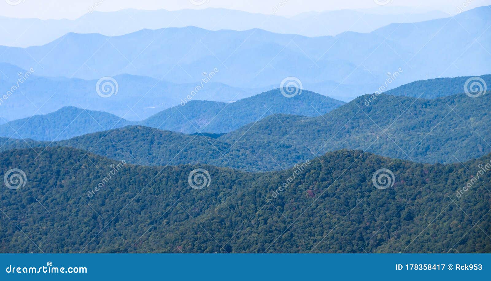 Appalachian Mountain View Along the Blue Ridge Parkway Stock Image ...