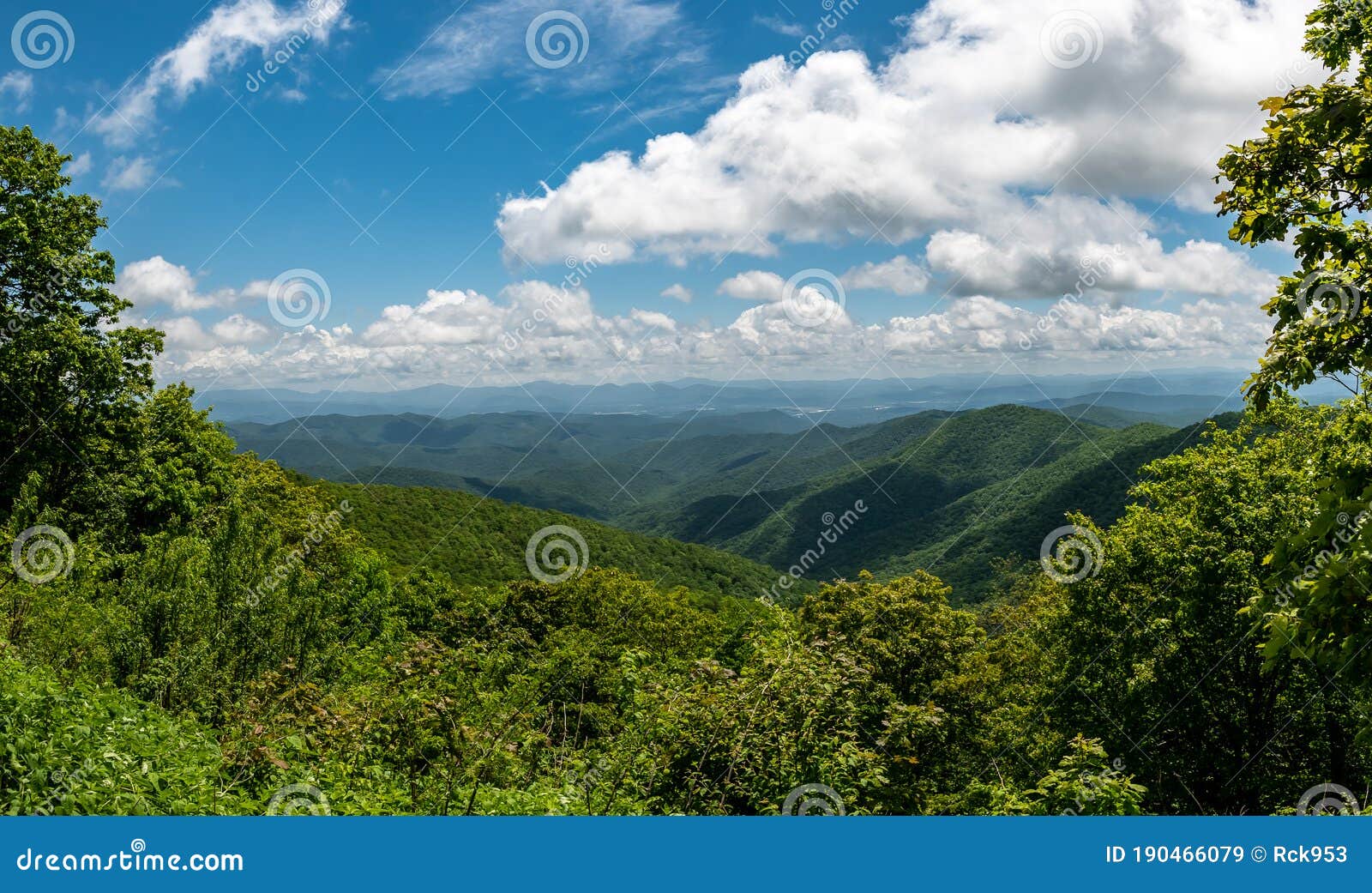 Appalachian Mountain View Along the Blue Ridge Parkway Stock Image ...