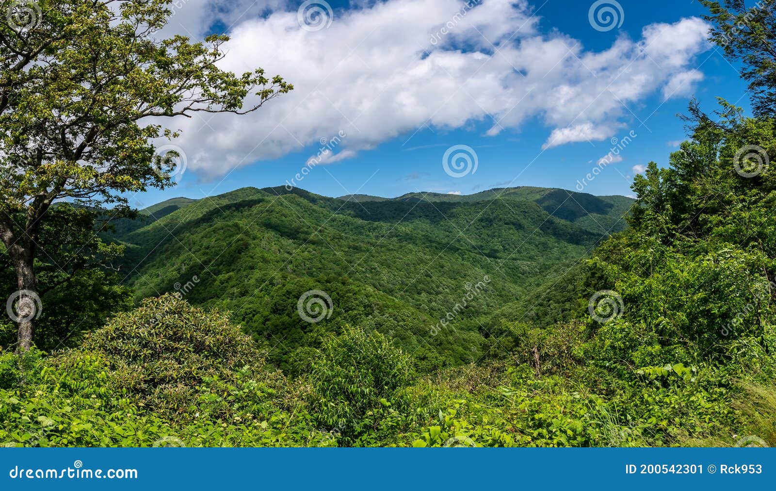 Appalachian Mountain View Along the Blue Ridge Parkway Stock Image ...
