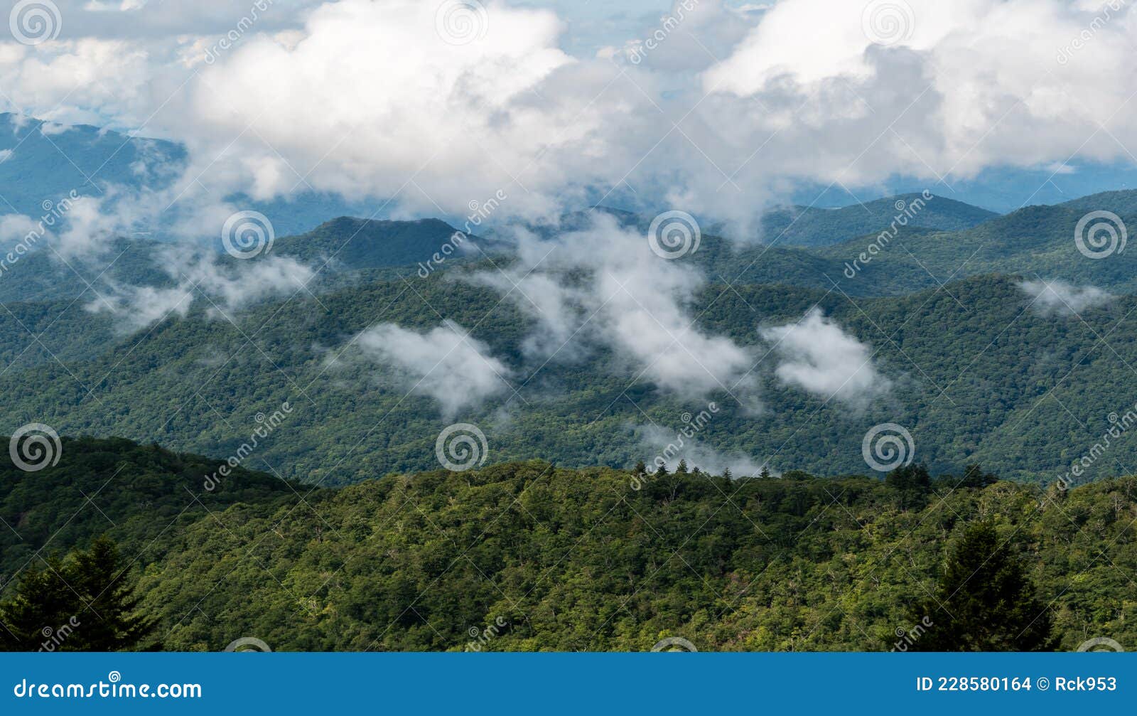 Appalachian Mountain View Along the Blue Ridge Parkway Stock Photo ...