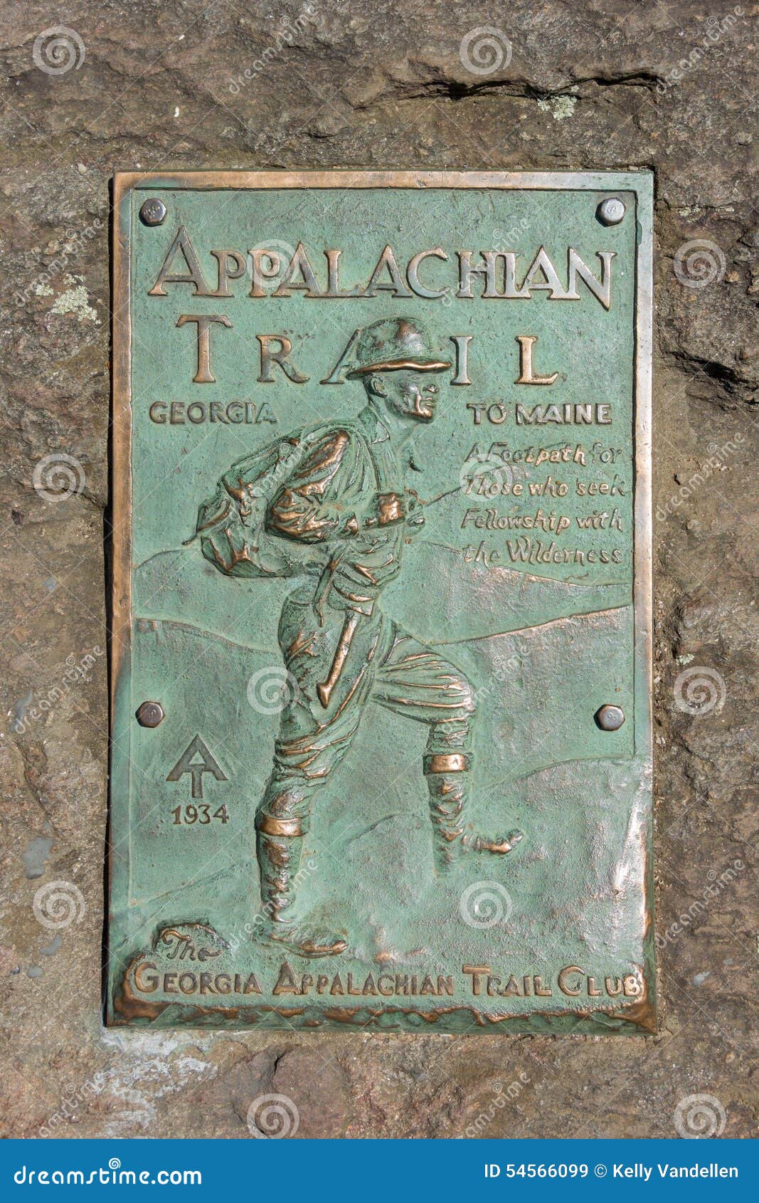 Appalachian Trail Plaque editorial stock image. Image of green - 54566099