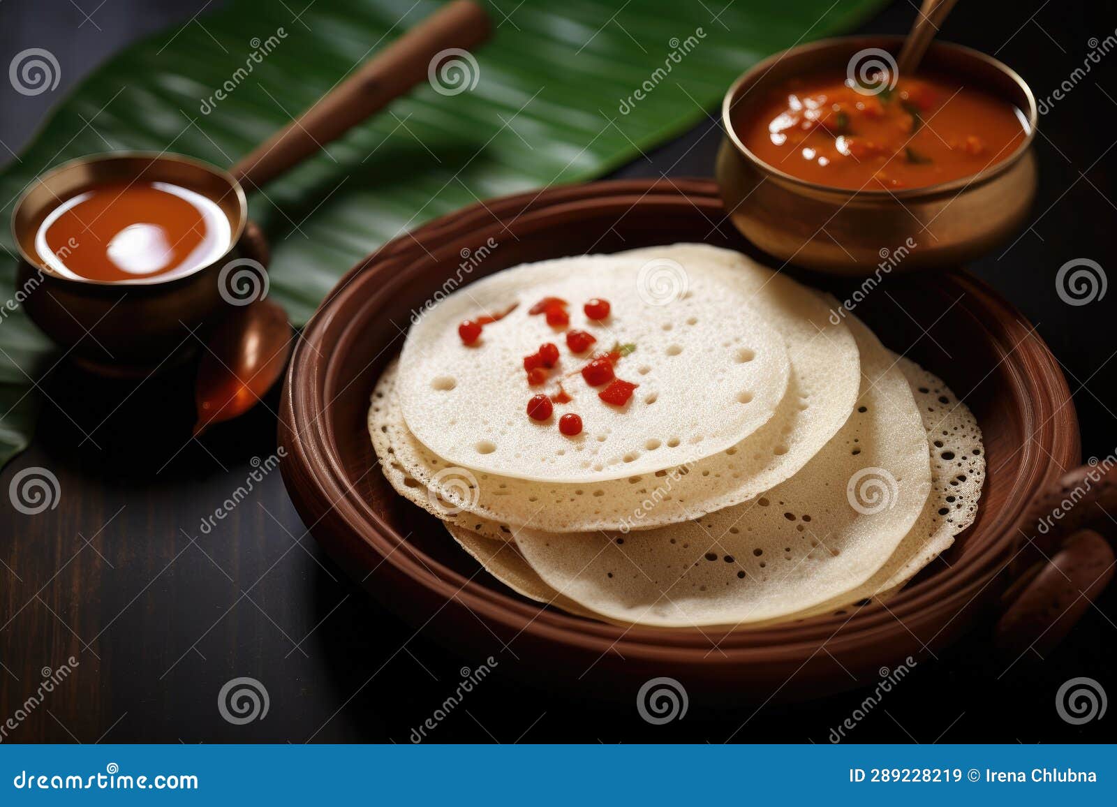Appam Pancake Kerala Breakfast Food Stock Illustration - Illustration ...
