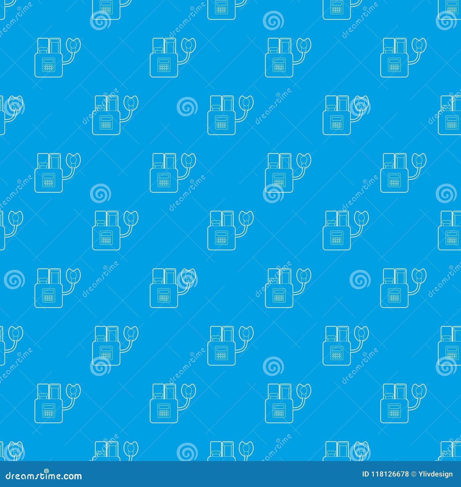 Apparatus for Artificial Respiration Pattern Vector Seamless Blue Stock ...