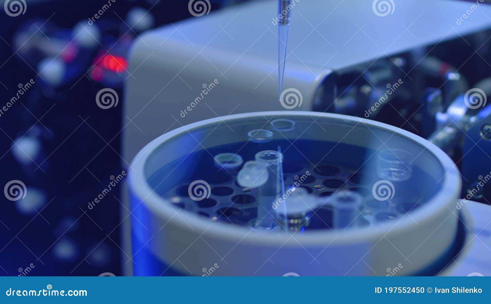 Apparatus for Automatic Sampling, Analysis. a Robo Hand Takes a Sample ...