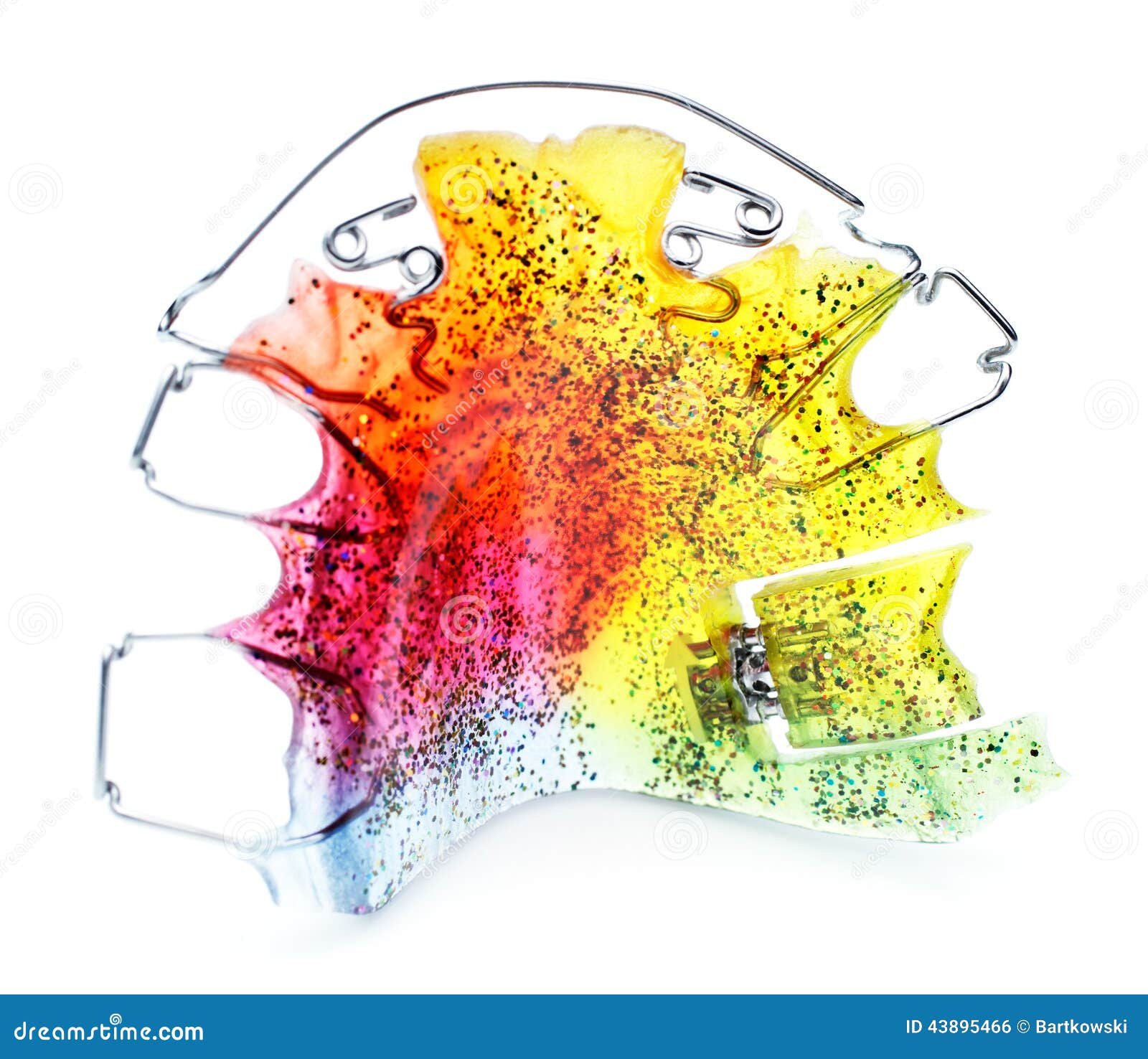 Apparecchio Ortodontico Multicolore E Brillato Per Un Bambino ...
