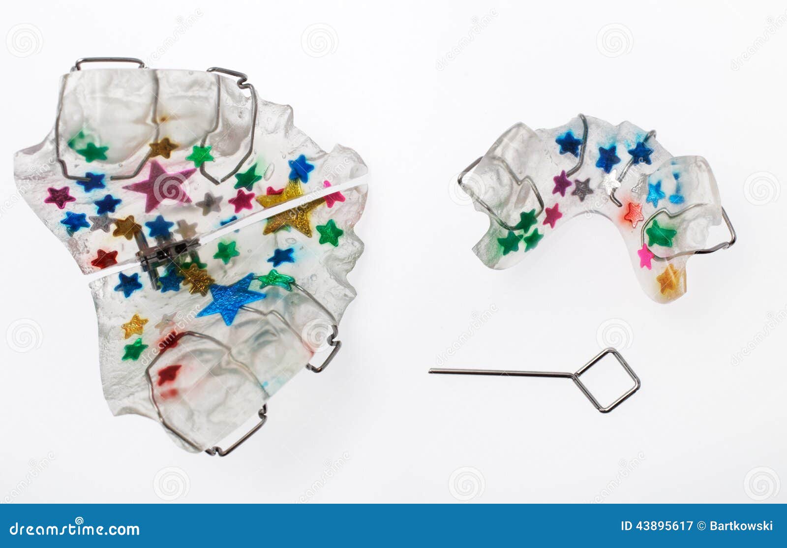 Apparecchio Ortodontico Multicolore Per Un Bambino Immagine Stock ...