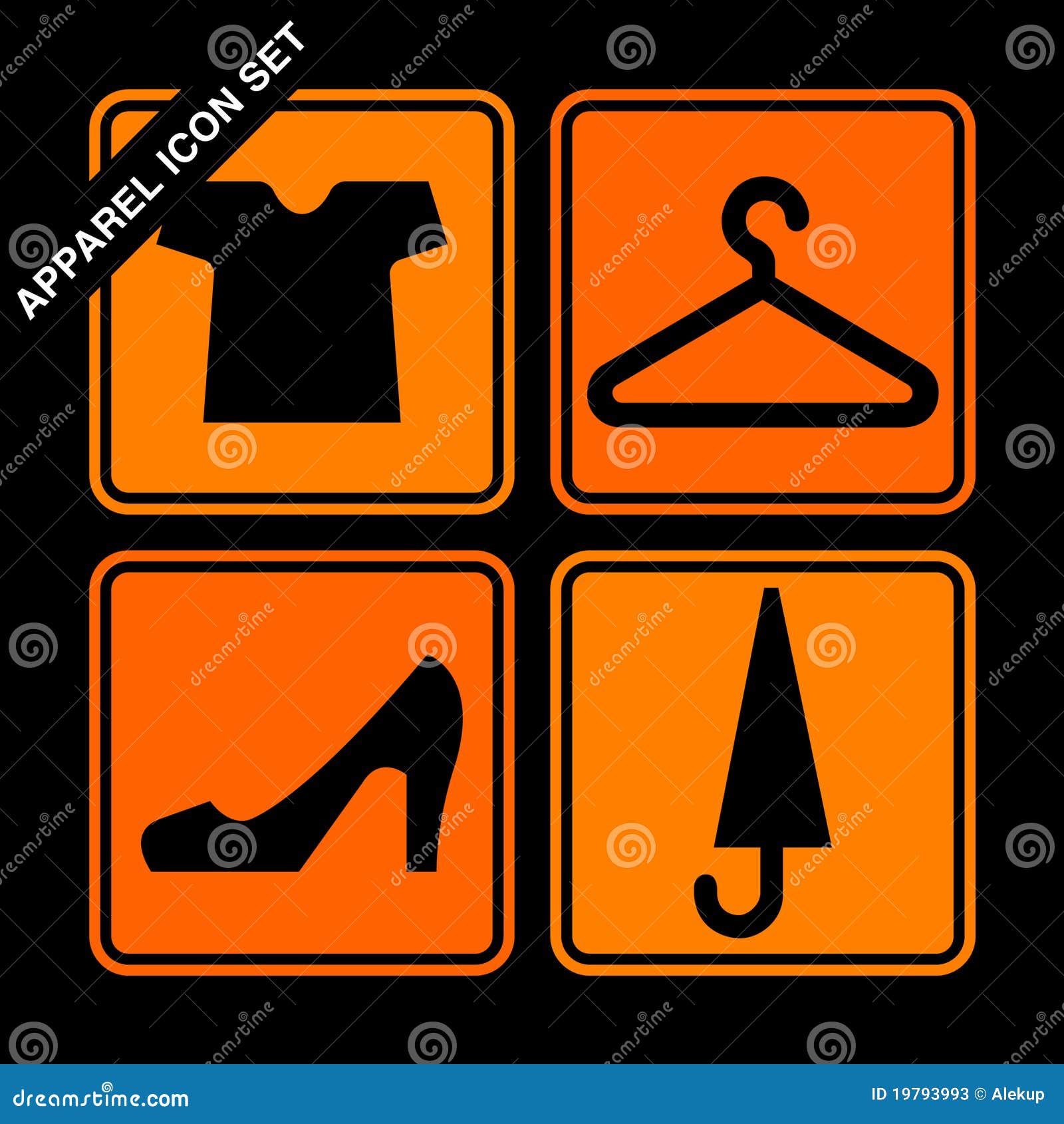 Apparel icon set stock vector. Illustration of beauty - 19793993