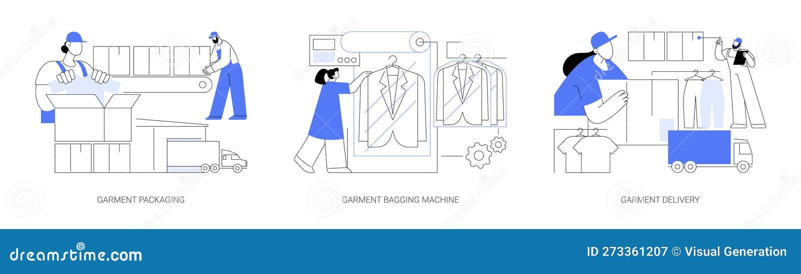 Apparel Manufacturing Abstract Concept Vector Illustrations. Stock ...