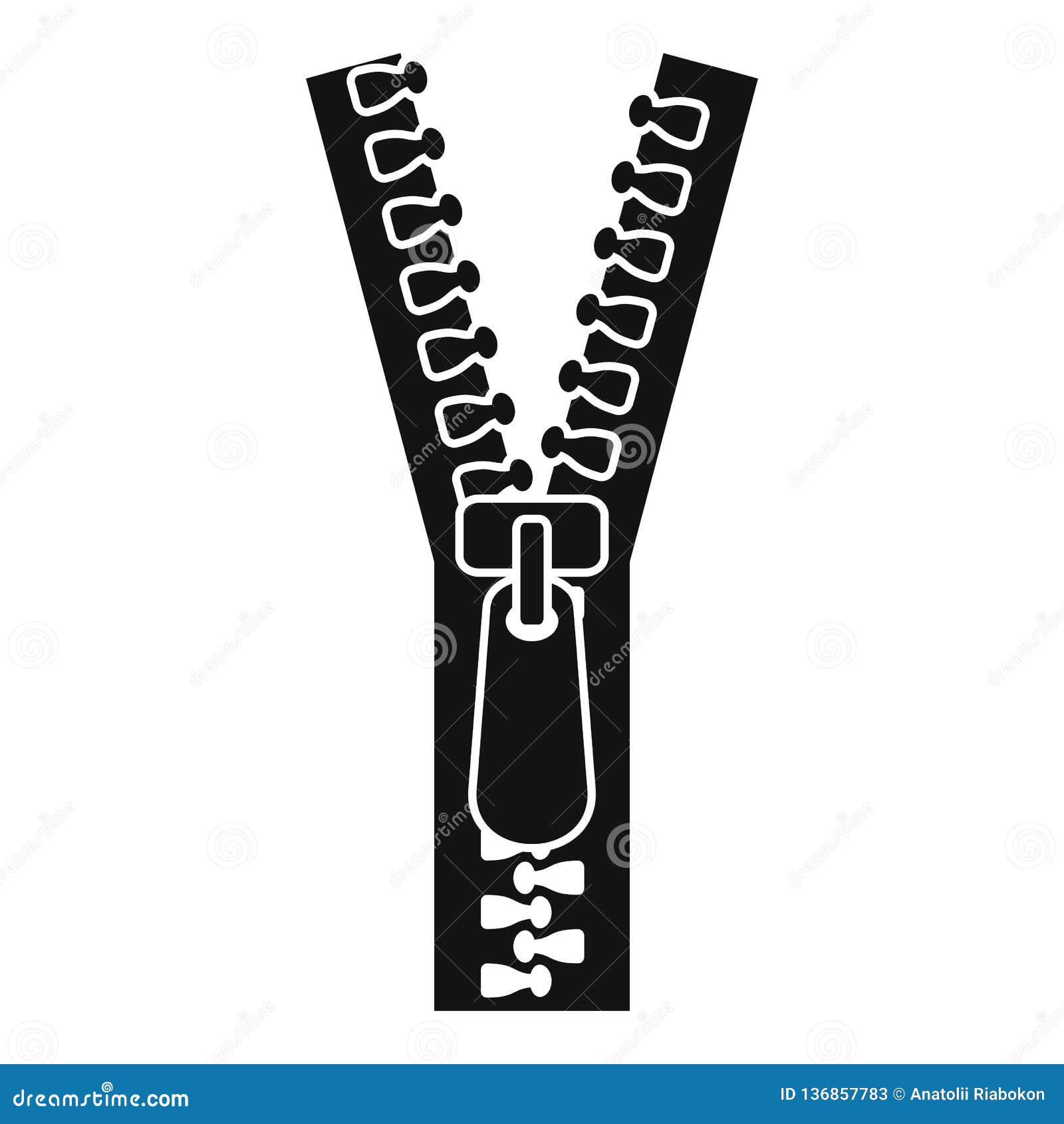 Apparel Zipper Icon, Simple Style Stock Vector - Illustration of ...