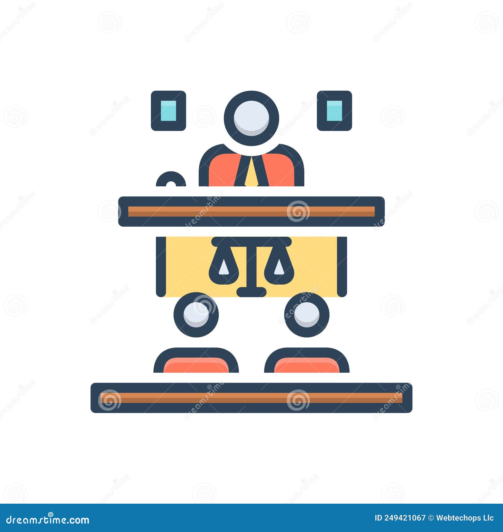 Color Illustration Icon for Appeal, Cassation and Proclamation Stock ...