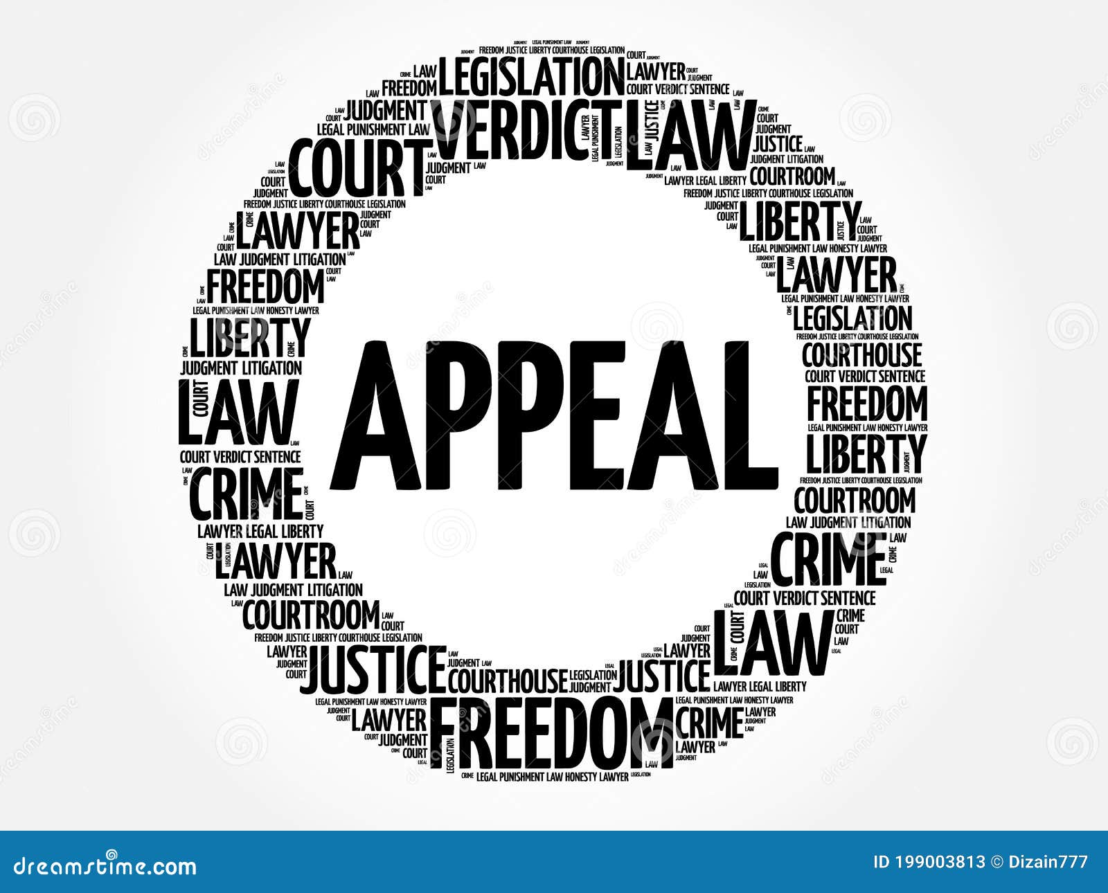 Appeal word cloud stock illustration. Illustration of court - 199003813