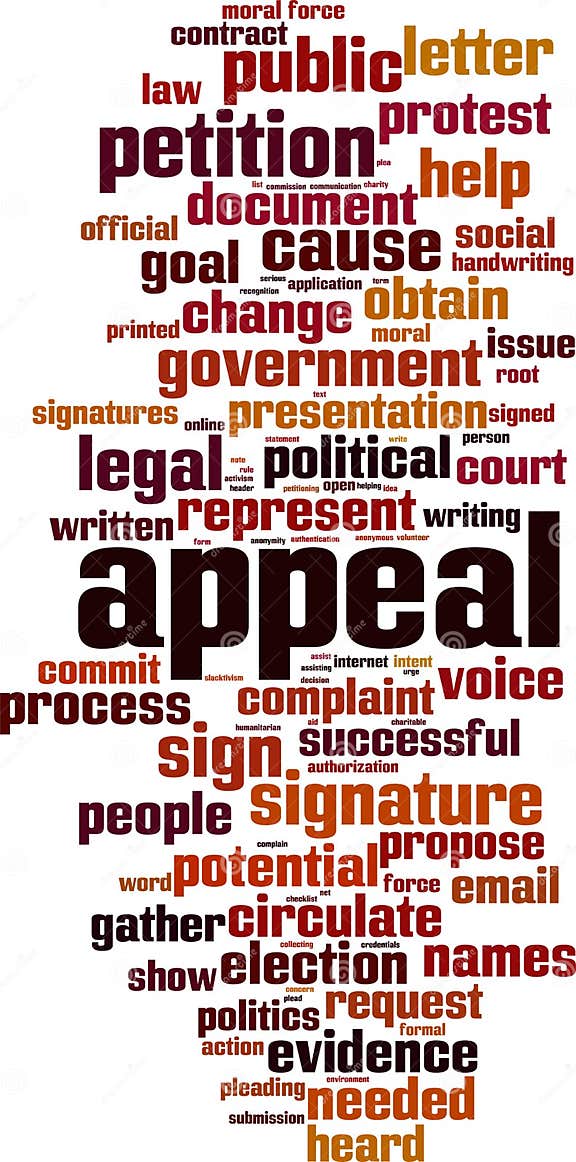 Appeal word cloud stock vector. Illustration of complaint - 165952220