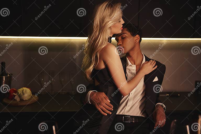 Appealing Beautiful Multicultural Couple in Evening Stock Image - Image ... Appealing Beautiful Multicultural Couple in Evening Stock Image - Image ...