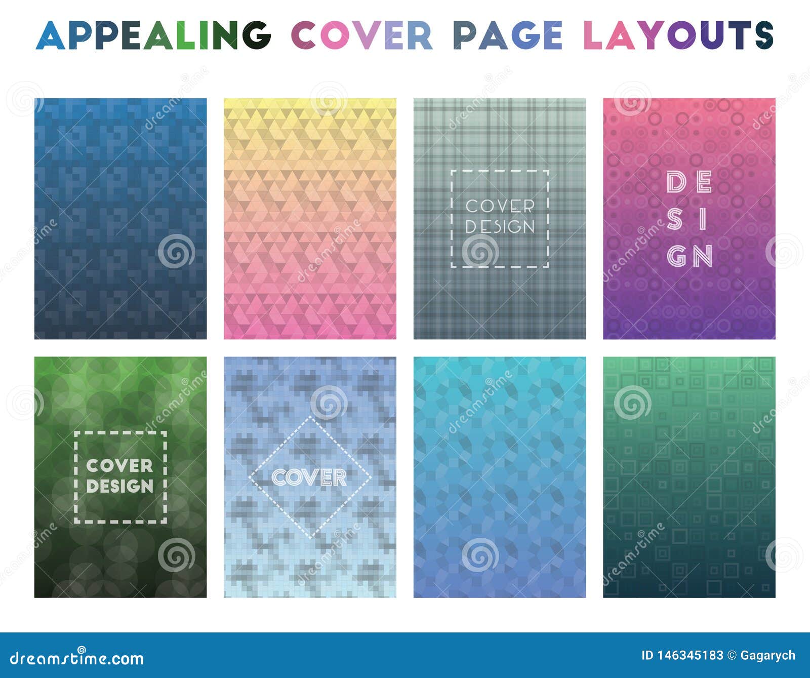 Appealing Cover Page Layouts. Stock Vector - Illustration of geometric ...