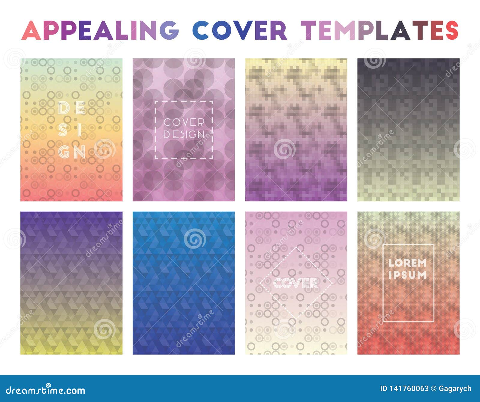 Appealing Cover Templates. stock vector. Illustration of background ...