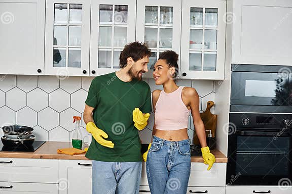 Appealing Multicultural Jolly Couple in Casual Stock Photo - Image of ... Appealing Multicultural Jolly Couple in Casual Stock Photo - Image of ...